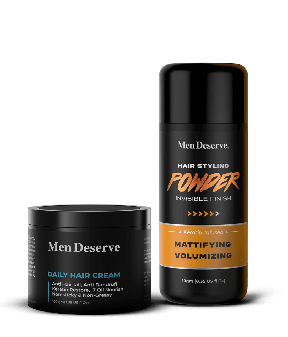 Hair Styling Combo: Daily Use Hair Cream and Hair Powder Wax – Men Deserve